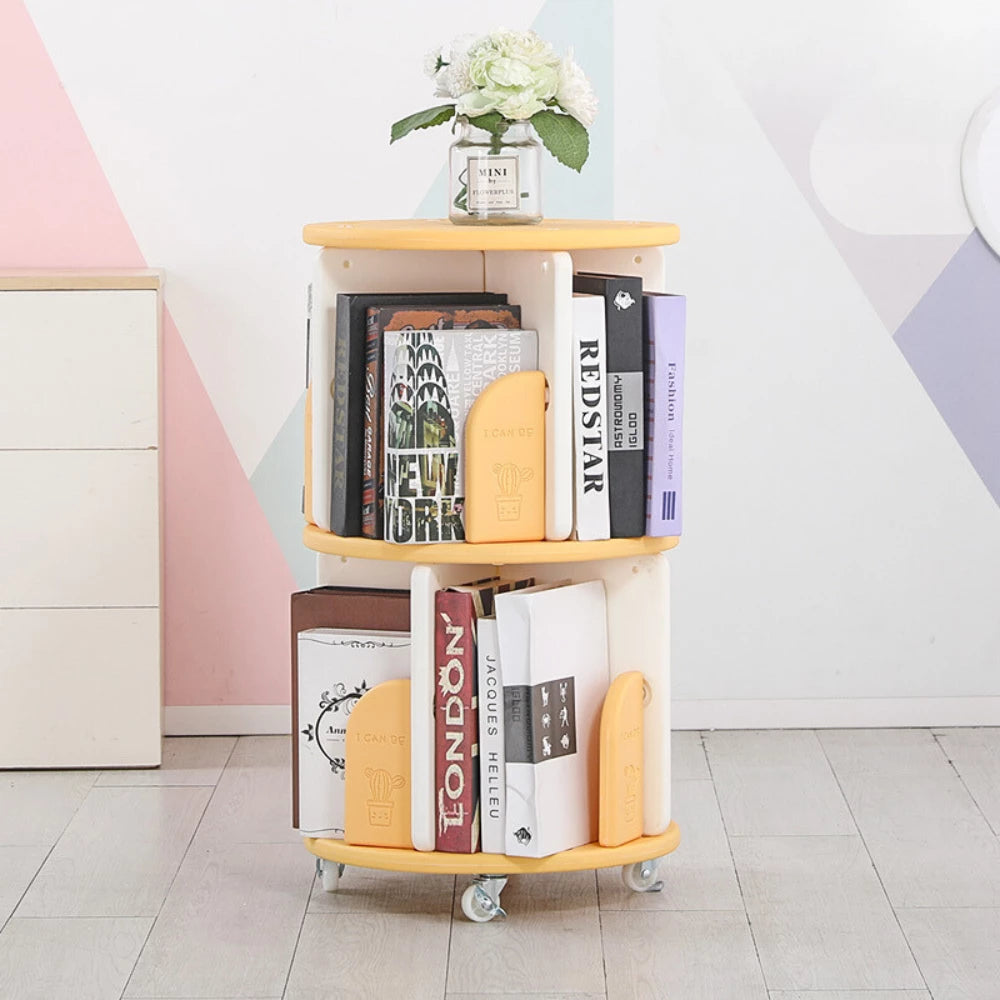2-Layer Rotating Bookshelf – KiwiBargain