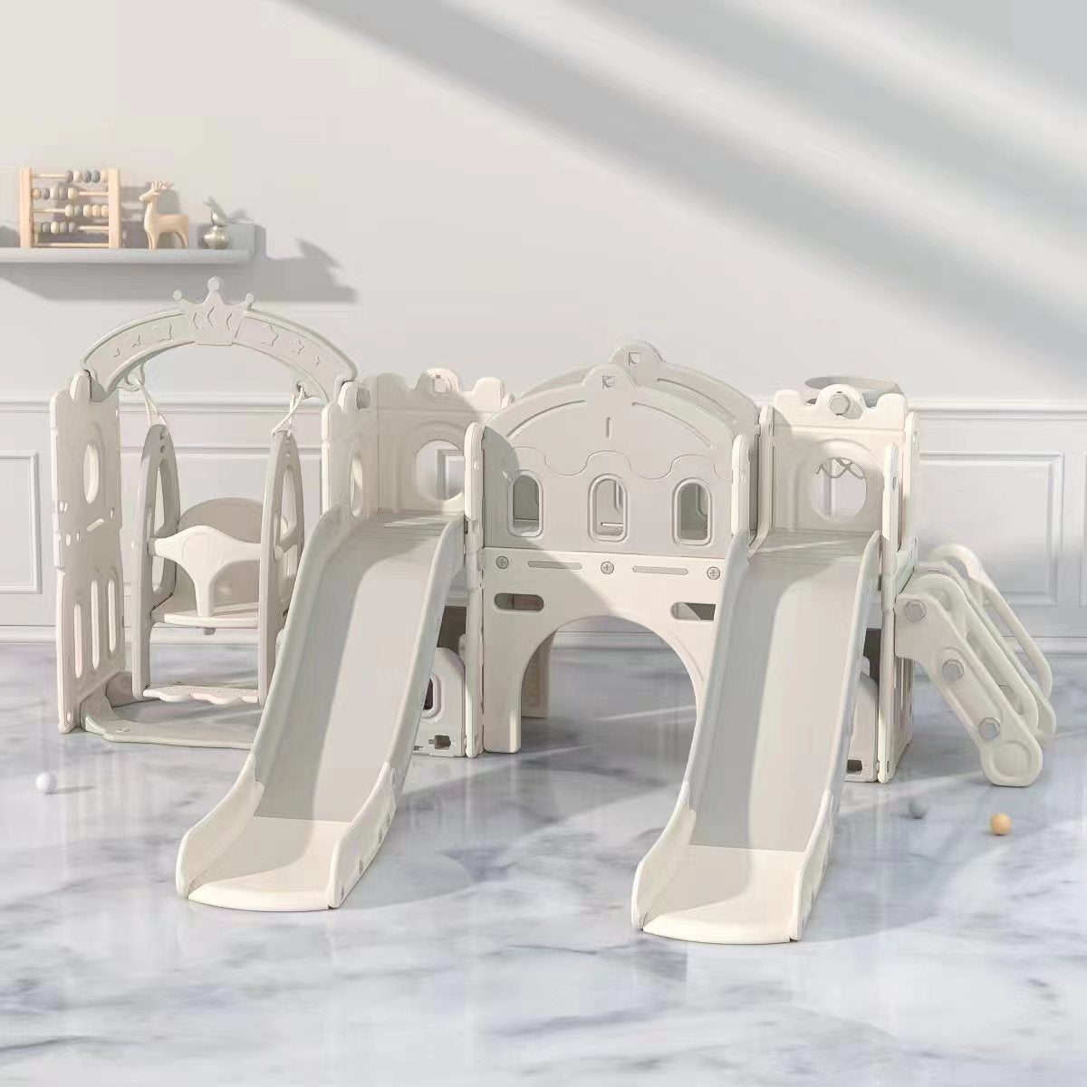 Kids Double Slide And Swing Combo – KiwiBargain