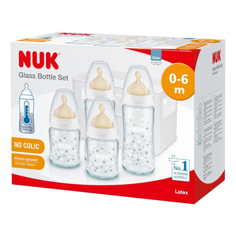 NUK First Choice Plus Glass Bottle Set with Temperature Control with ...